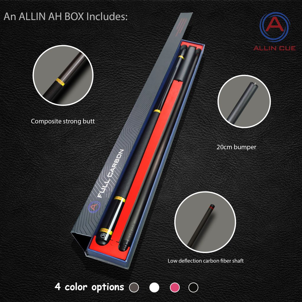ALLIN AH Carbon Fiber Low Deflection Pool Cue - HDMPool