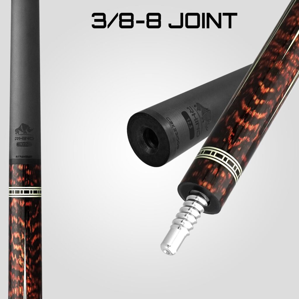 Rhino RETRÔ Snake Pool Cue | Unique Design Carbon Cue - HDMPool