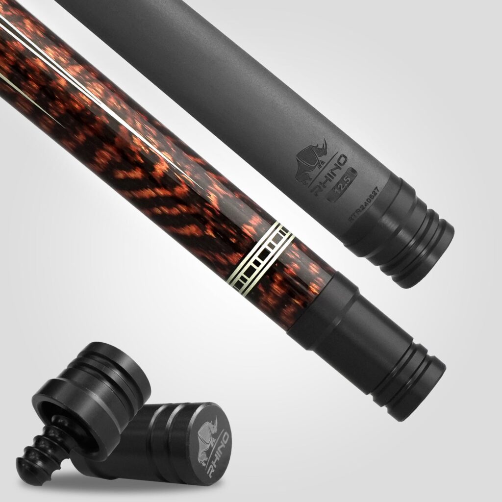 Rhino RETRÔ Snake Pool Cue | Unique Design Carbon Cue - HDMPool